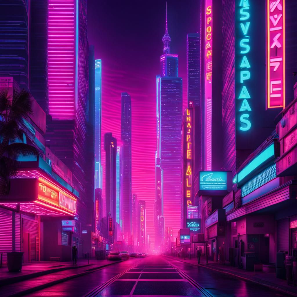 Retro City... - AI Generated Artwork - NightCafe Creator