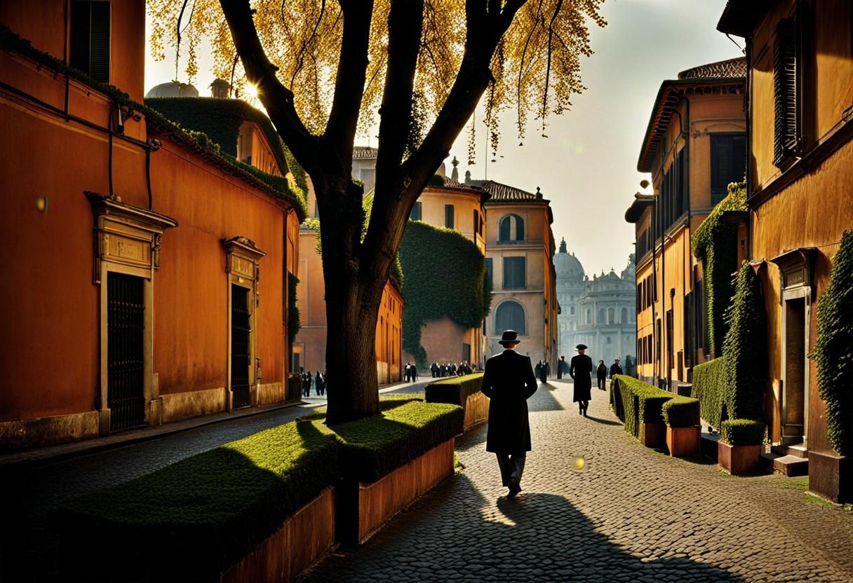 Autochrome In style of Saul Leiter, Gilded Age man walking, sidewalks ...