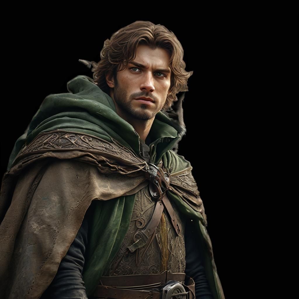 D&D - Postapocalyptic Hunter in Dark Fantasy Art Style