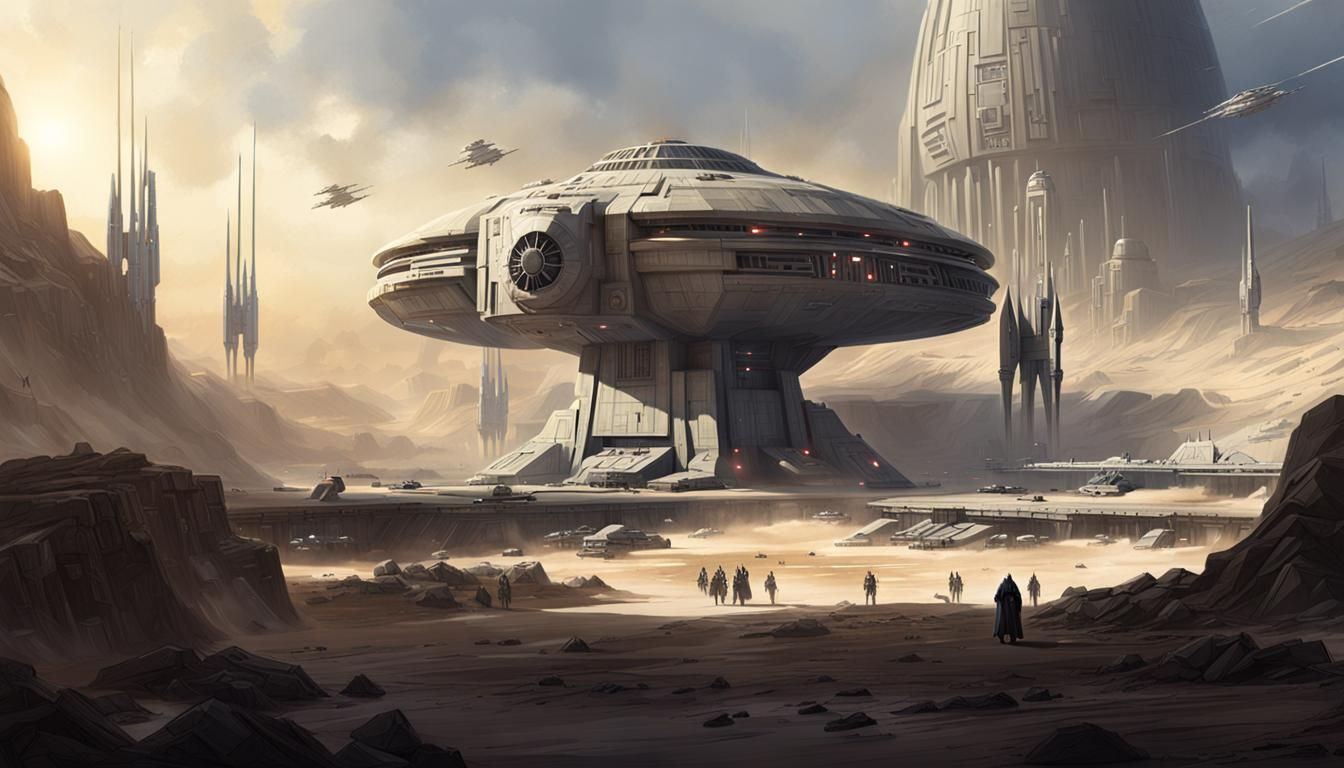 star wars military base, Epic cinematic, intricate, meticulously ...