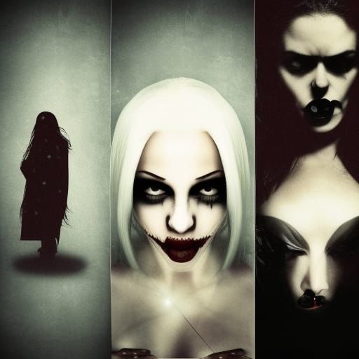 Vampire, serial killer, gangsta girl, on dark path - AI Generated ...