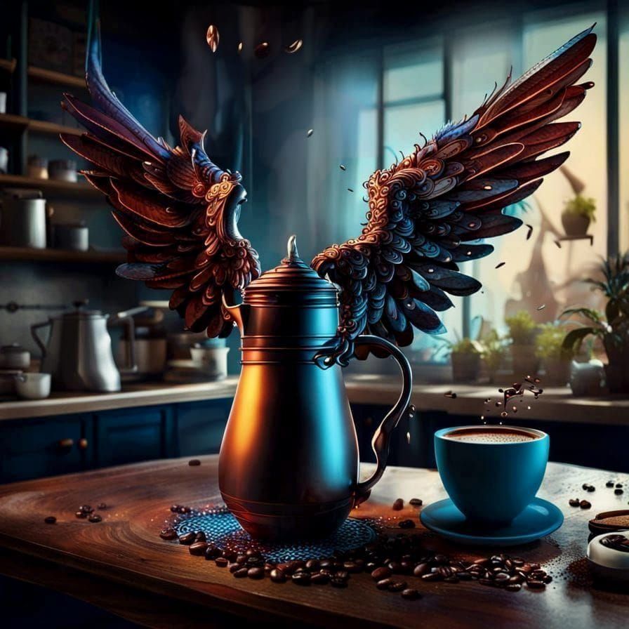 Always comes to fill up your coffee - AI Generated Artwork - NightCafe ...