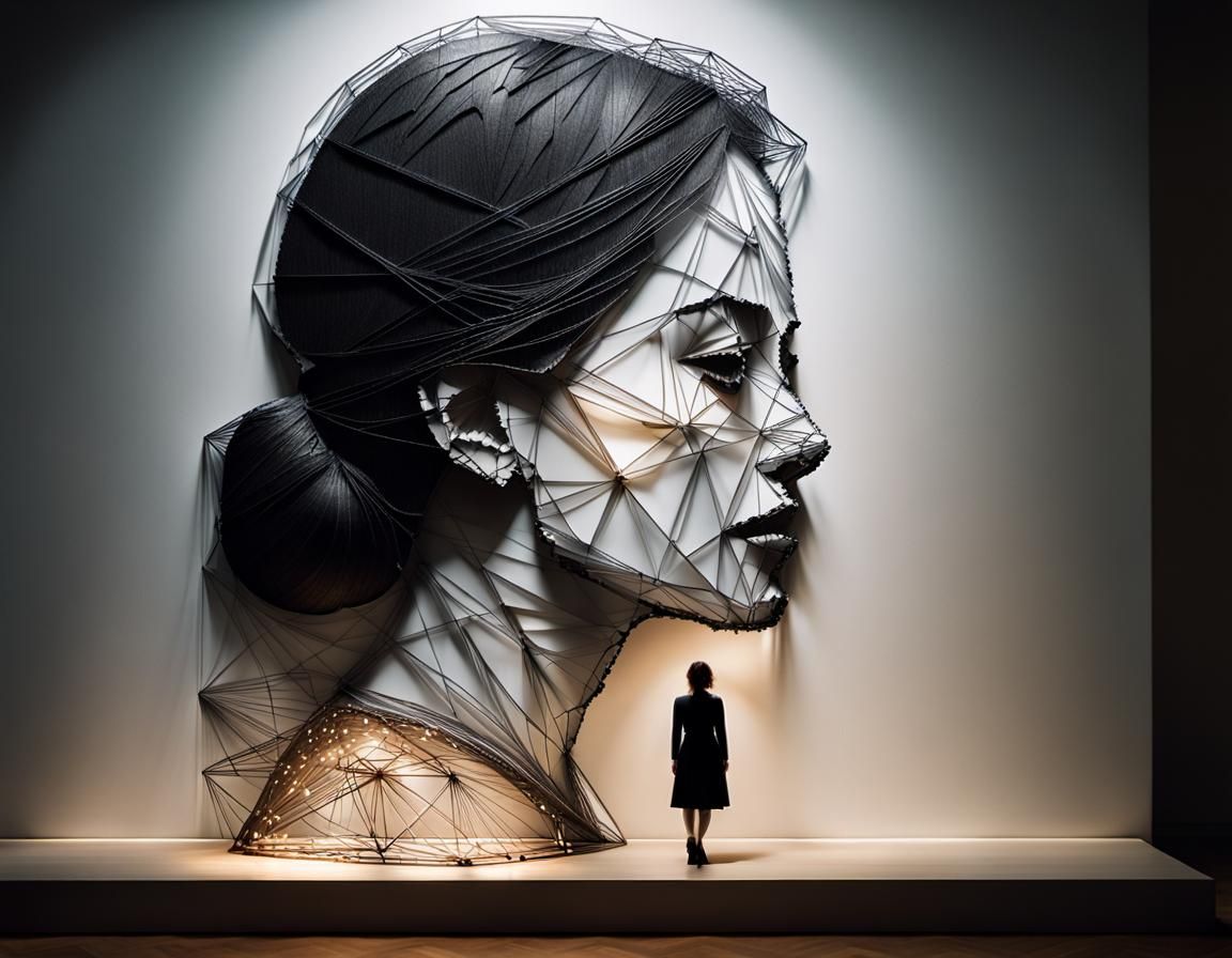 String Art Portrait - AI Generated Artwork - NightCafe Creator