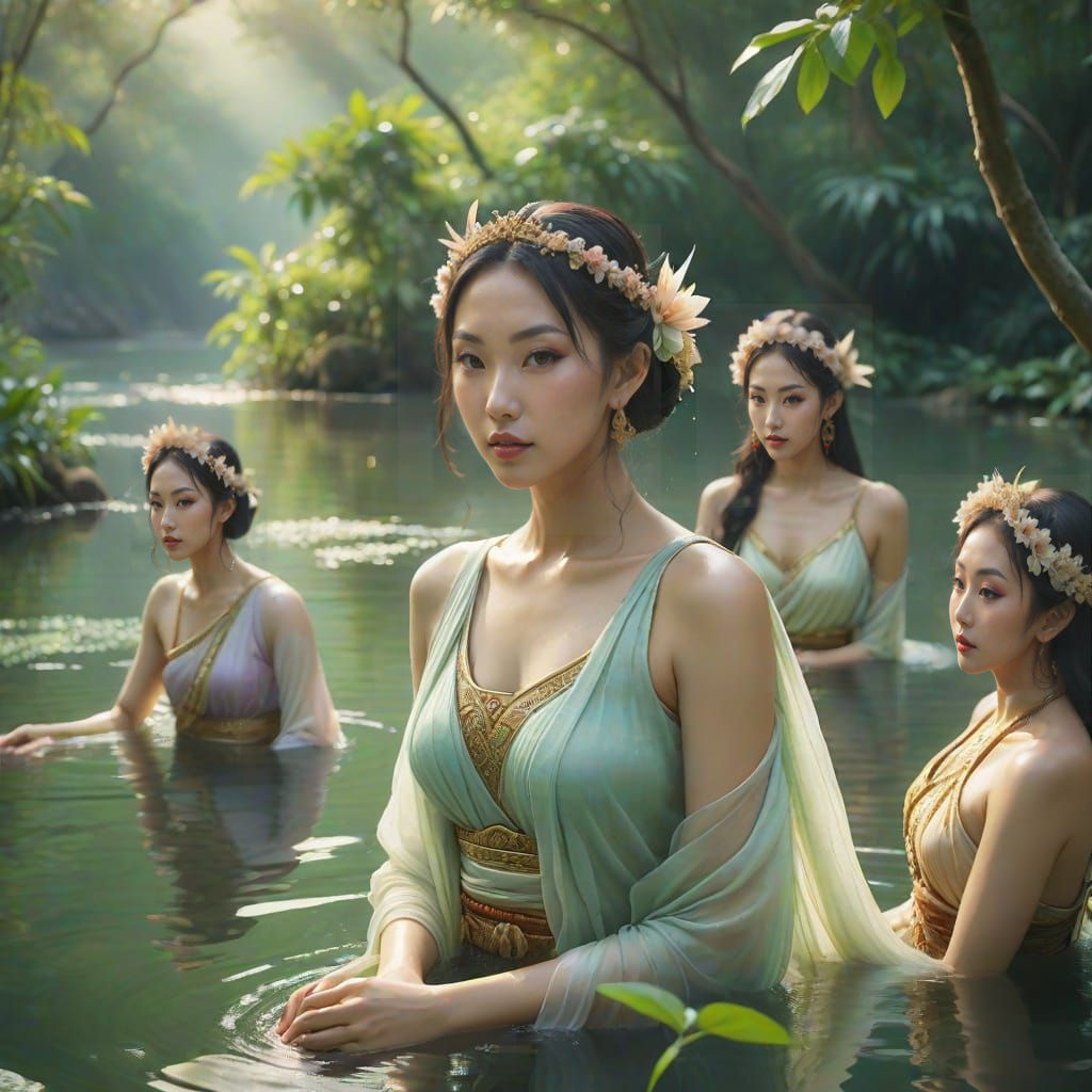 Oriental Goddesses in the River of Love