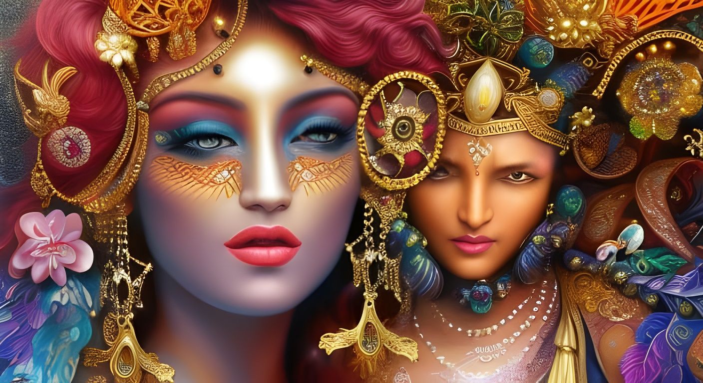 Stunning Woman Mandelbrot Fractal - AI Generated Artwork - NightCafe Creator