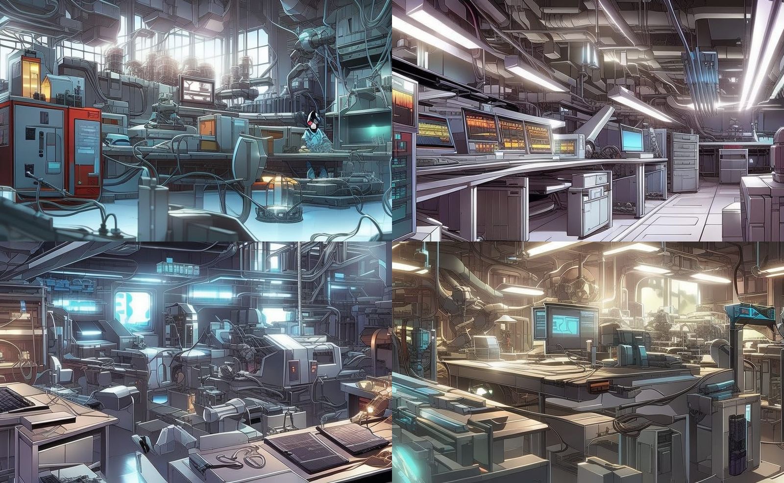 scientific laboratory testing room with many machines by artist "anime ...