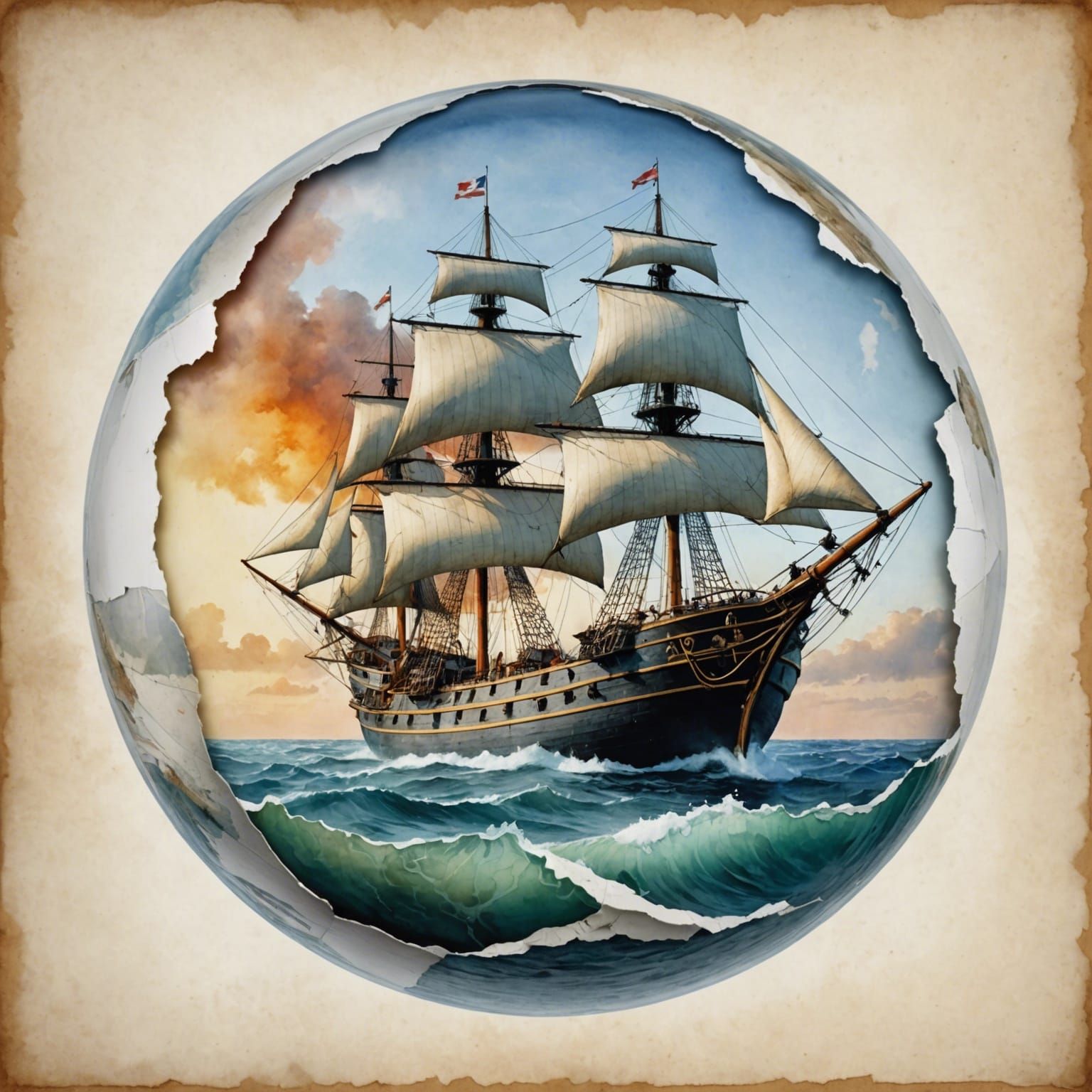 Ship orb - AI Generated Artwork - NightCafe Creator