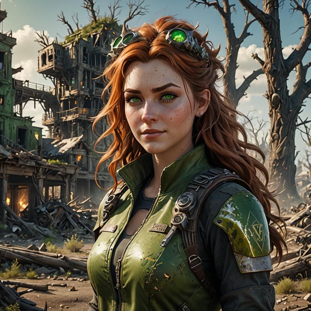 Fallout Tabletop-RPG character. gorgeous young lady with chubby body ...