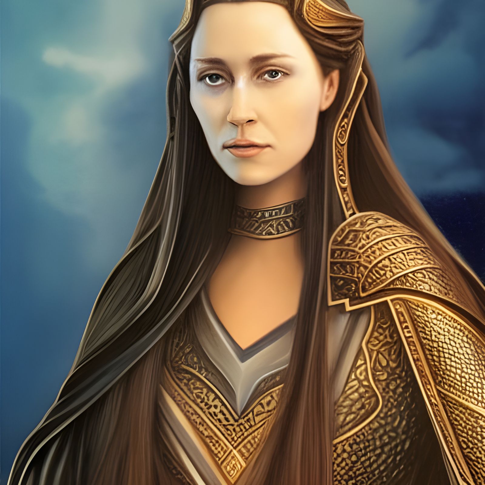 Silmarillion, photorealistic portrait of Míriel Therindë or Míriel ...