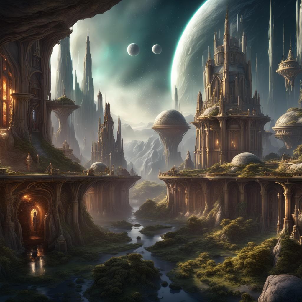 Space Dwelling Elves - AI Generated Artwork - NightCafe Creator