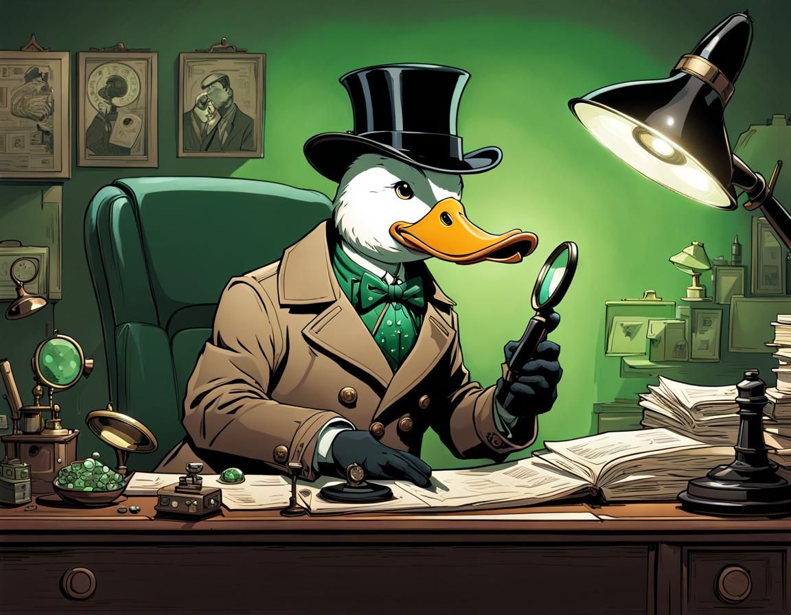A Duck Detective on the Case - AI Generated Artwork - NightCafe Creator
