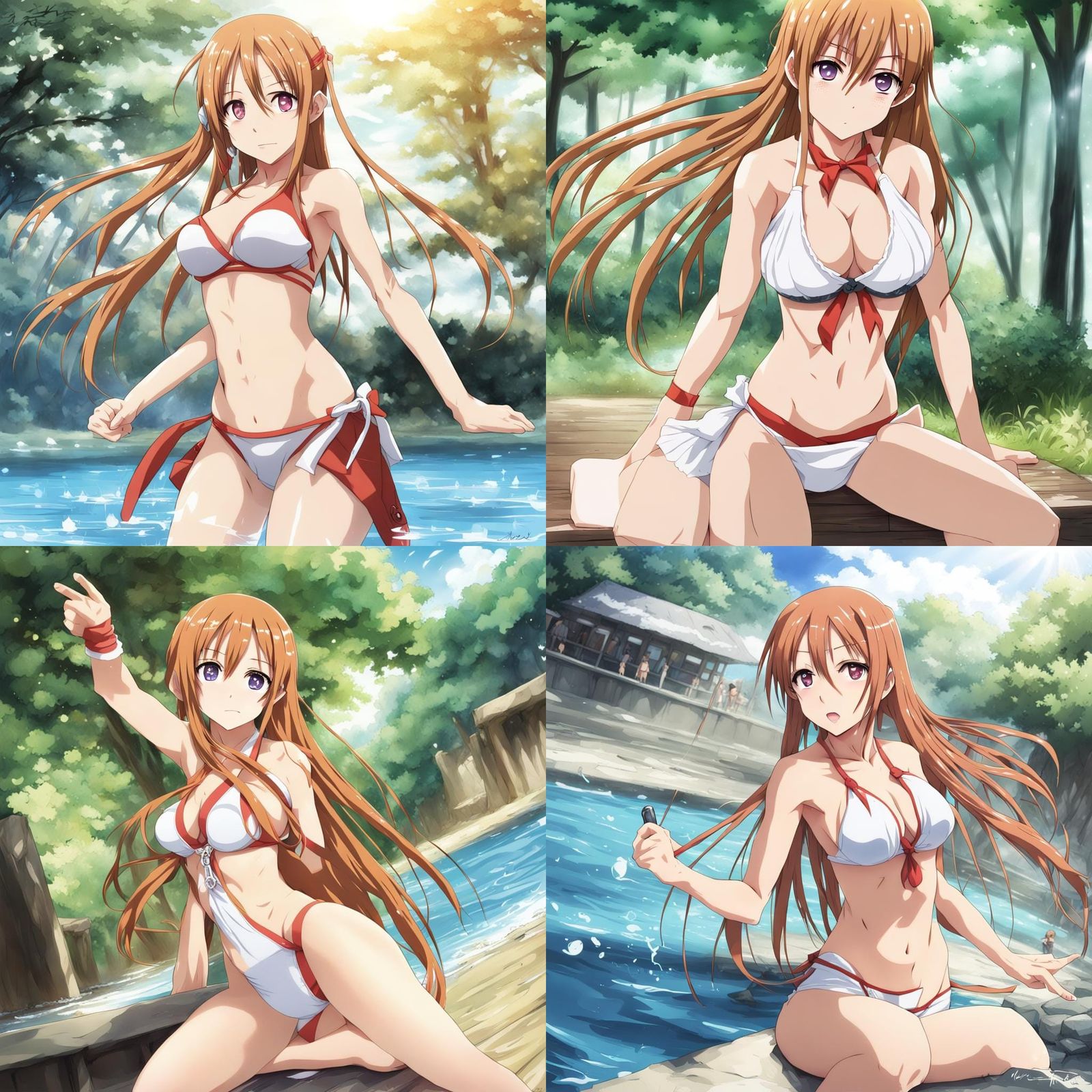 Asuna Yuuki, bikini - AI Generated Artwork - NightCafe Creator