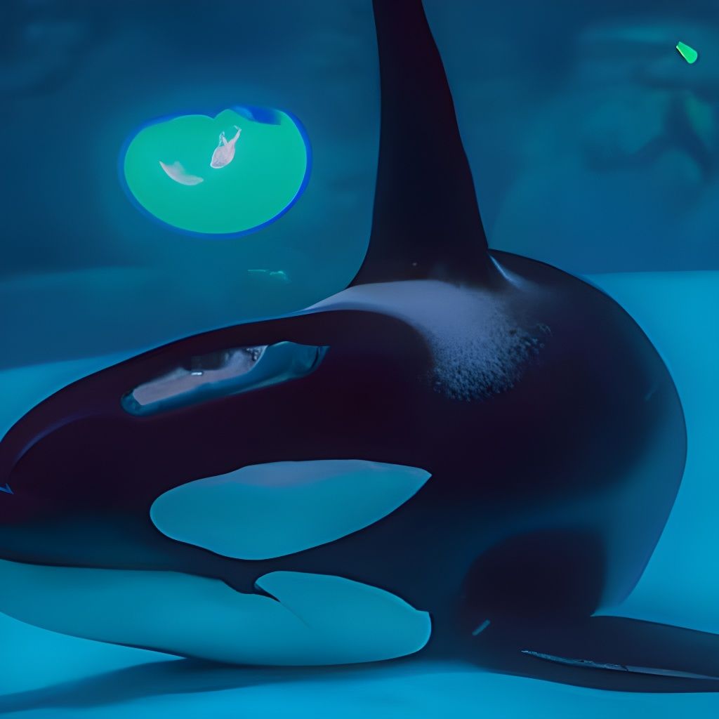 Orca In Arctic Cave - AI Generated Artwork - NightCafe Creator