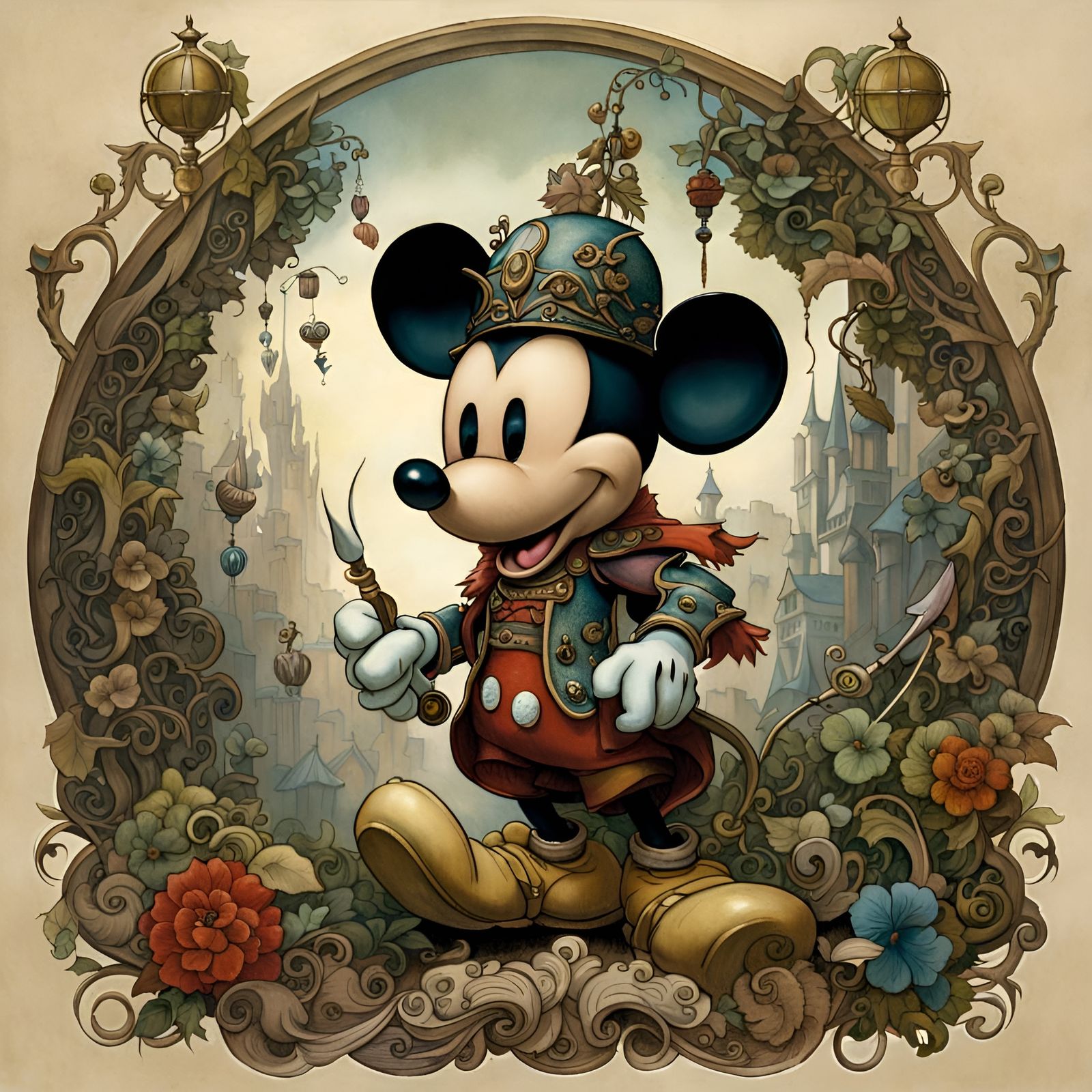 Mickey Mouse (fan art) - AI Generated Artwork - NightCafe Creator