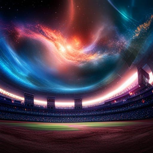 galactic baseball match in the space stadium - AI Generated Artwork ...