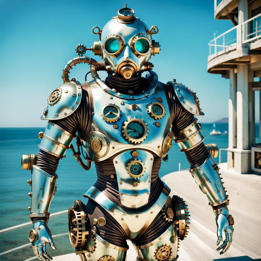 Steampunk Diving Suit - AI Generated Artwork - NightCafe Creator