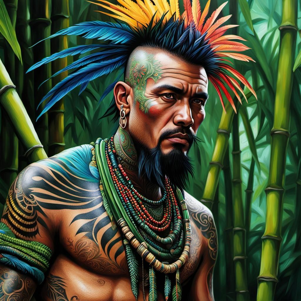 tribal man - AI Generated Artwork - NightCafe Creator