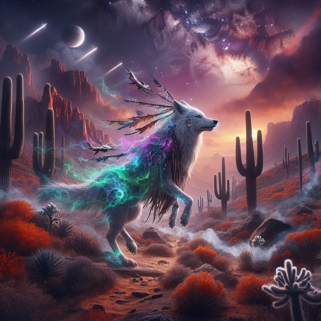 Wolf Spirit Kachina - AI Generated Artwork - NightCafe Creator
