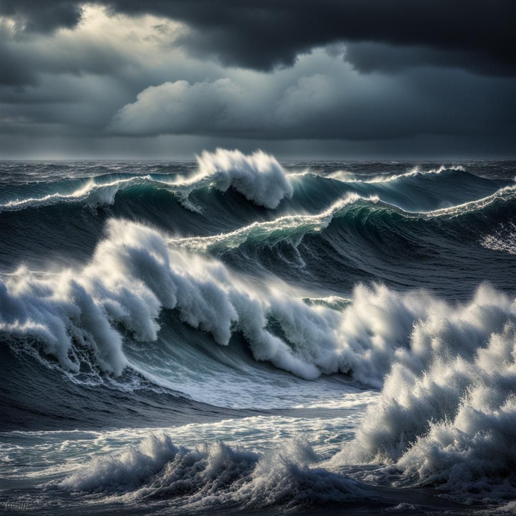 Angry Sea - AI Generated Artwork - NightCafe Creator