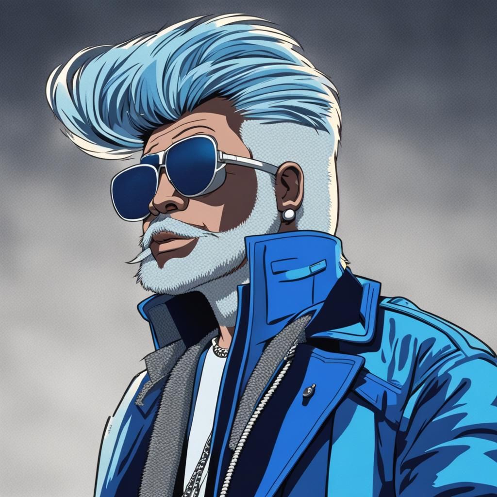 Sing blue silver as an 80s chic cartoon - AI Generated Artwork ...