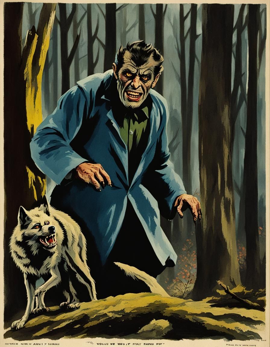 Lon Chaney Jr as The Wolf Man, v2 - AI Generated Artwork - NightCafe ...
