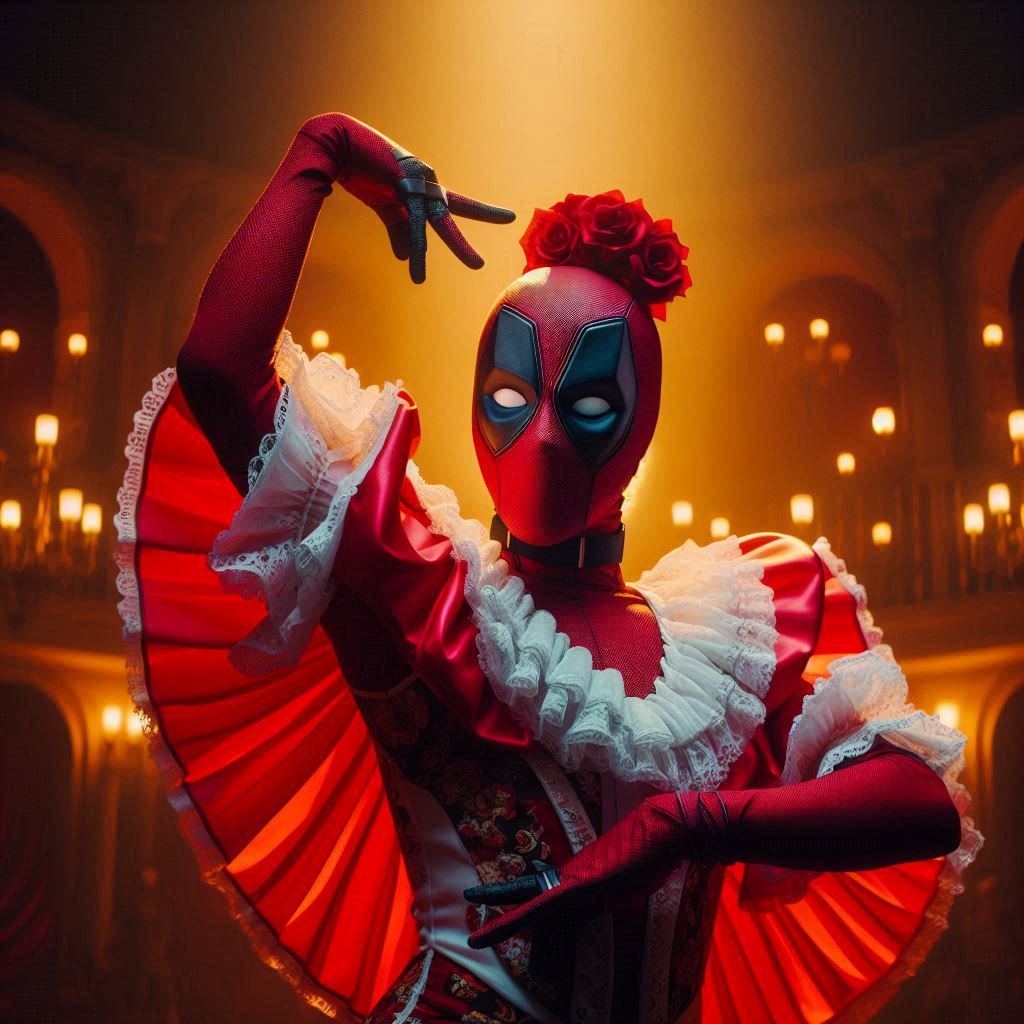 Deadpool as a flamenco dancer 💃 D3 - AI Generated Artwork - NightCafe ...