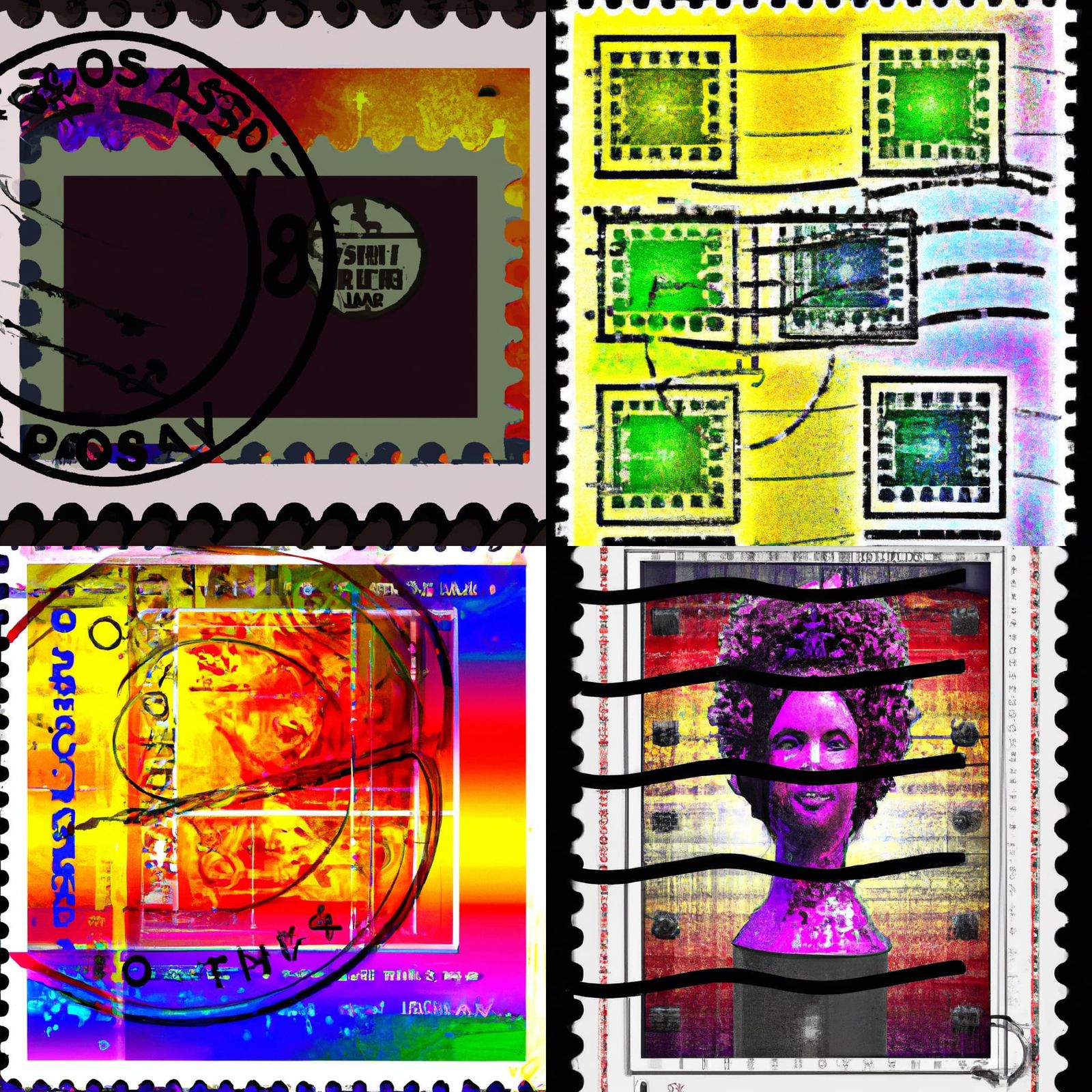 Postage stamp - AI Generated Artwork - NightCafe Creator