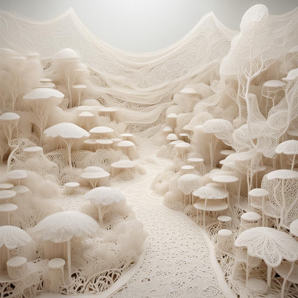Lace Landscape - AI Generated Artwork - NightCafe Creator