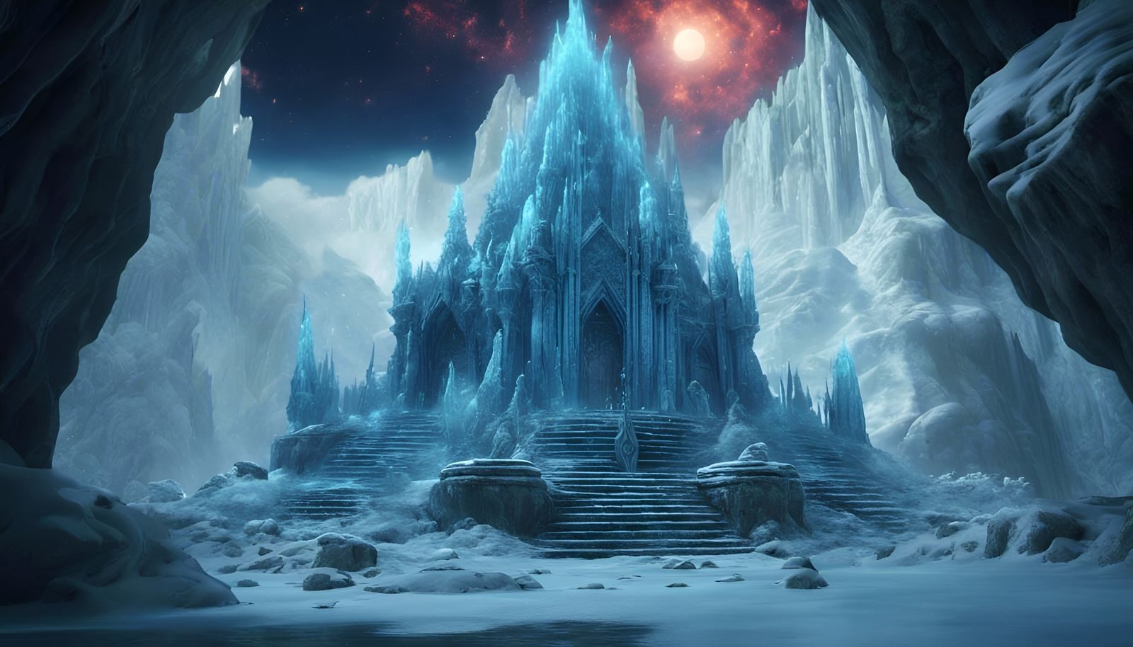 Frozen temple - AI Generated Artwork - NightCafe Creator