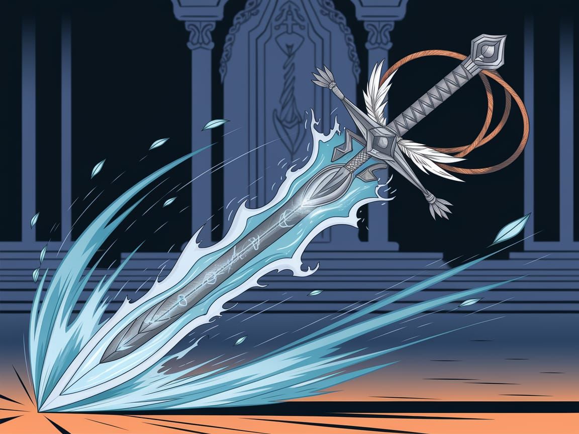 Majestic Elemental Sword of the Wind - AI Art