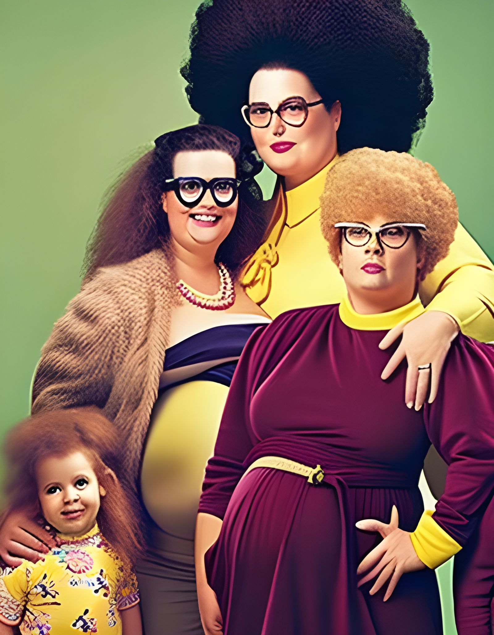 Awkwardly Over-Exaggerated Family Portrait - AI Generated Artwork ...