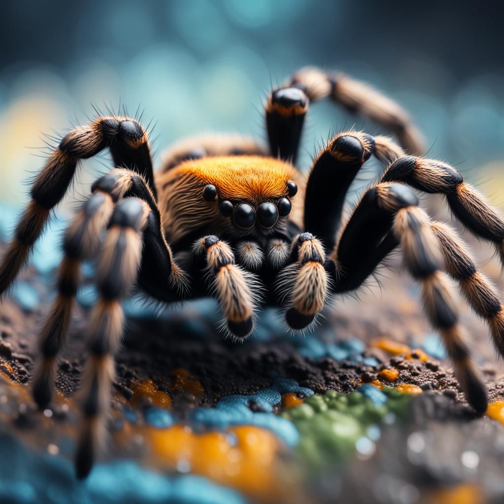 A tarantula macro photography 8k resolution concept art intricately ...