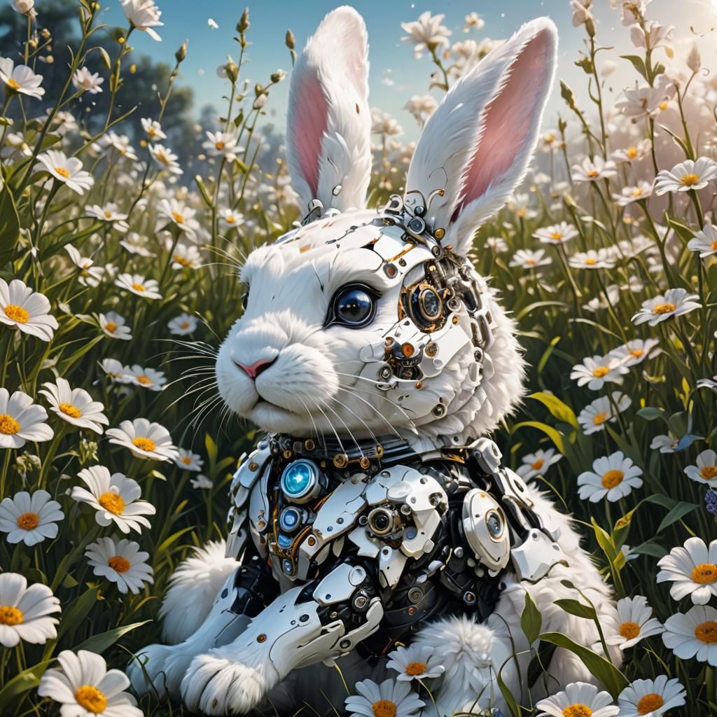 cyborg bunny - AI Generated Artwork - NightCafe Creator