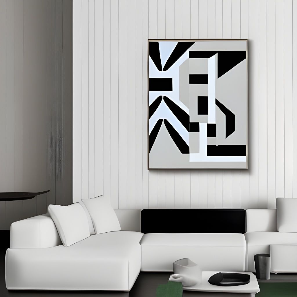 Geometric Abstract Printable Wall Art - AI Generated Artwork ...
