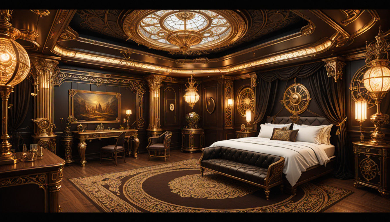 Good Morning - Luxurious Steampunk Couple in a Golden-Ratio ...