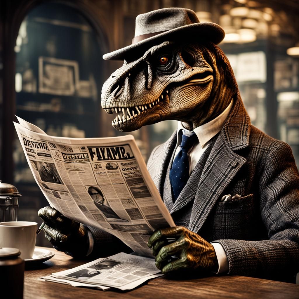 Mr. Rex shocked with today's news - AI Generated Artwork - NightCafe Creator