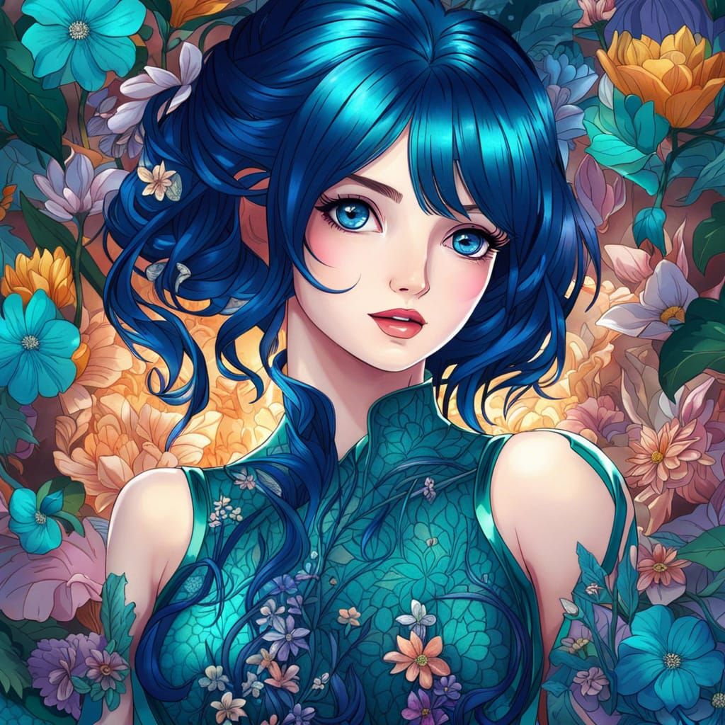 Sapphire-Senpai - AI Generated Artwork - NightCafe Creator