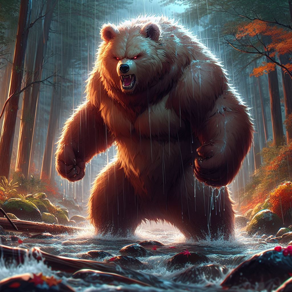 Angry pumped up Bear - AI Generated Artwork - NightCafe Creator