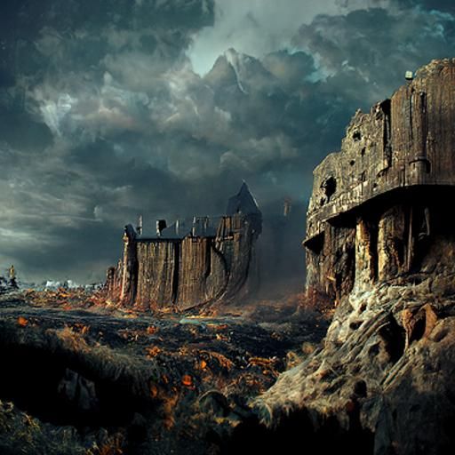 Destroyed Castle - AI Generated Artwork - NightCafe Creator