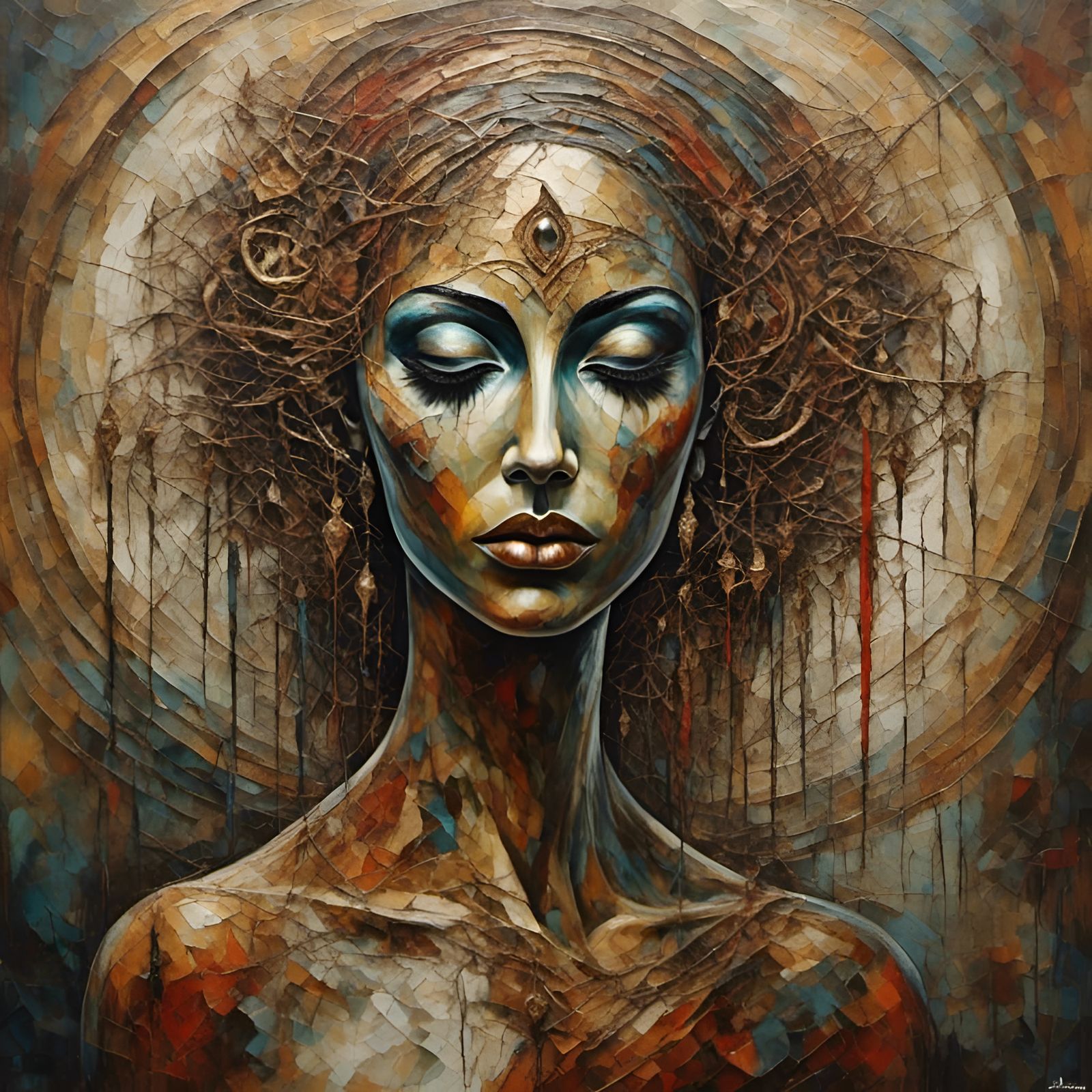 A haunting metaphysical masterpiece. A woman - AI Generated Artwork ...