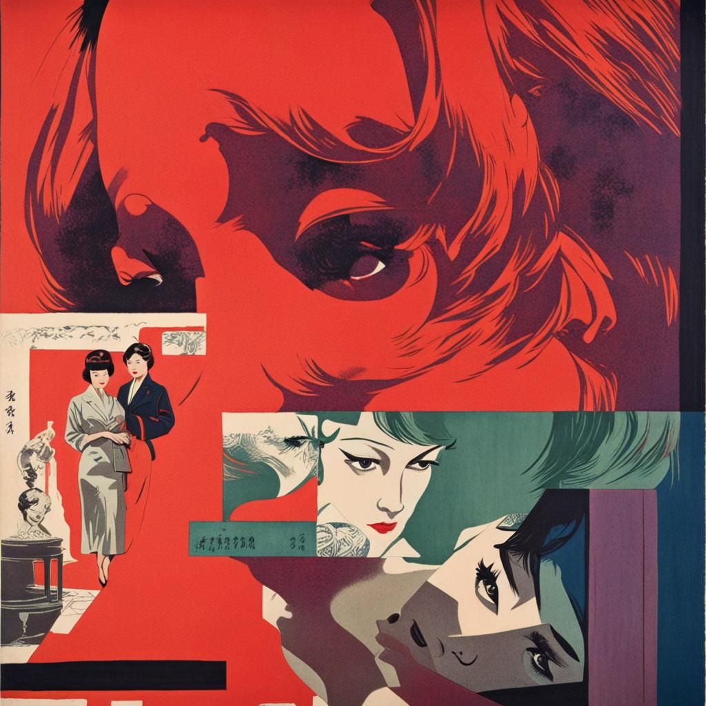 Two women in captivatingly close pose, 16k resolution, lesbian crime ...