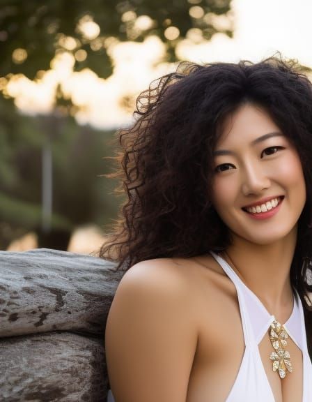 Gorgeous Hot Pretty Cute Beautiful Japanese Girl Middle Aged Curvy Smiling
