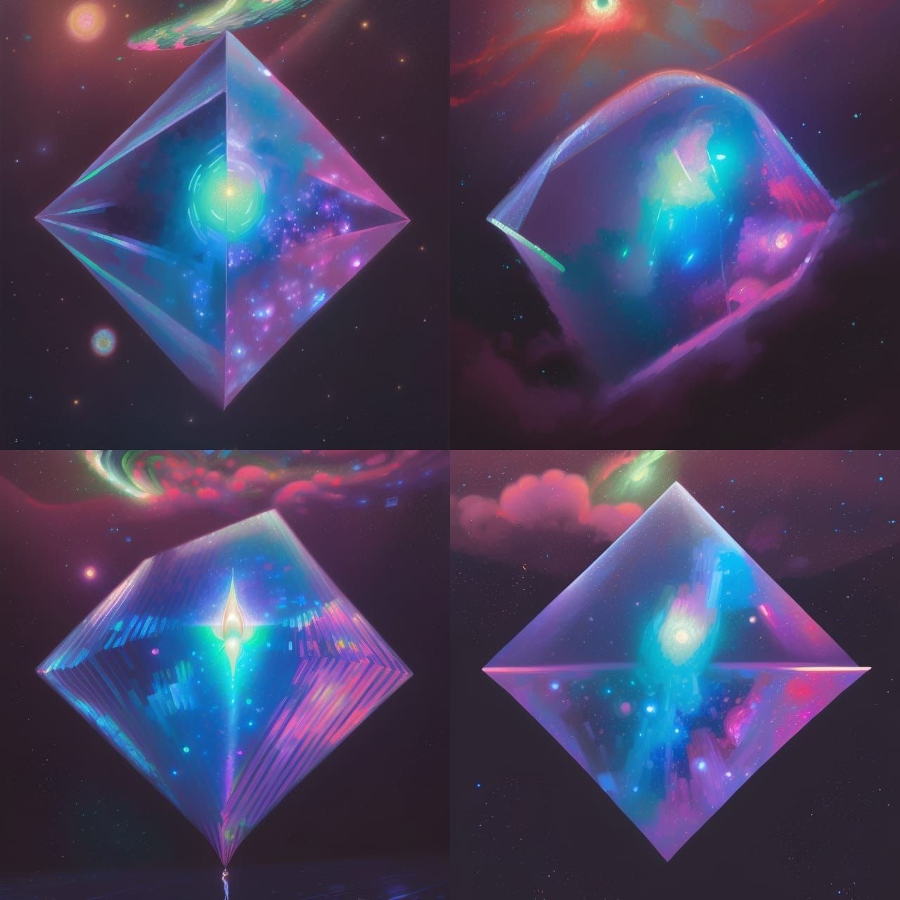 Space Crystals - AI Generated Artwork - NightCafe Creator