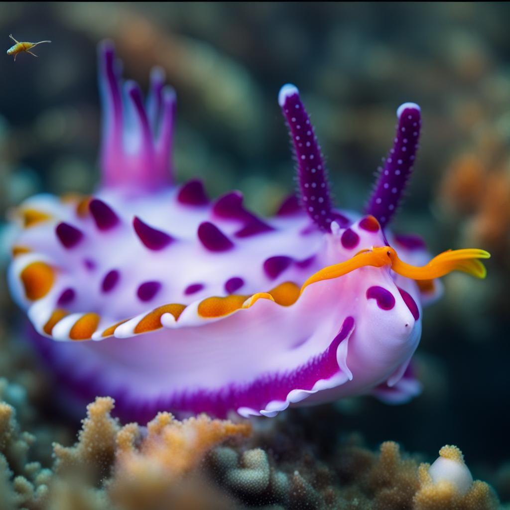 Sea slug - Colorful Sea Slug in Ocean