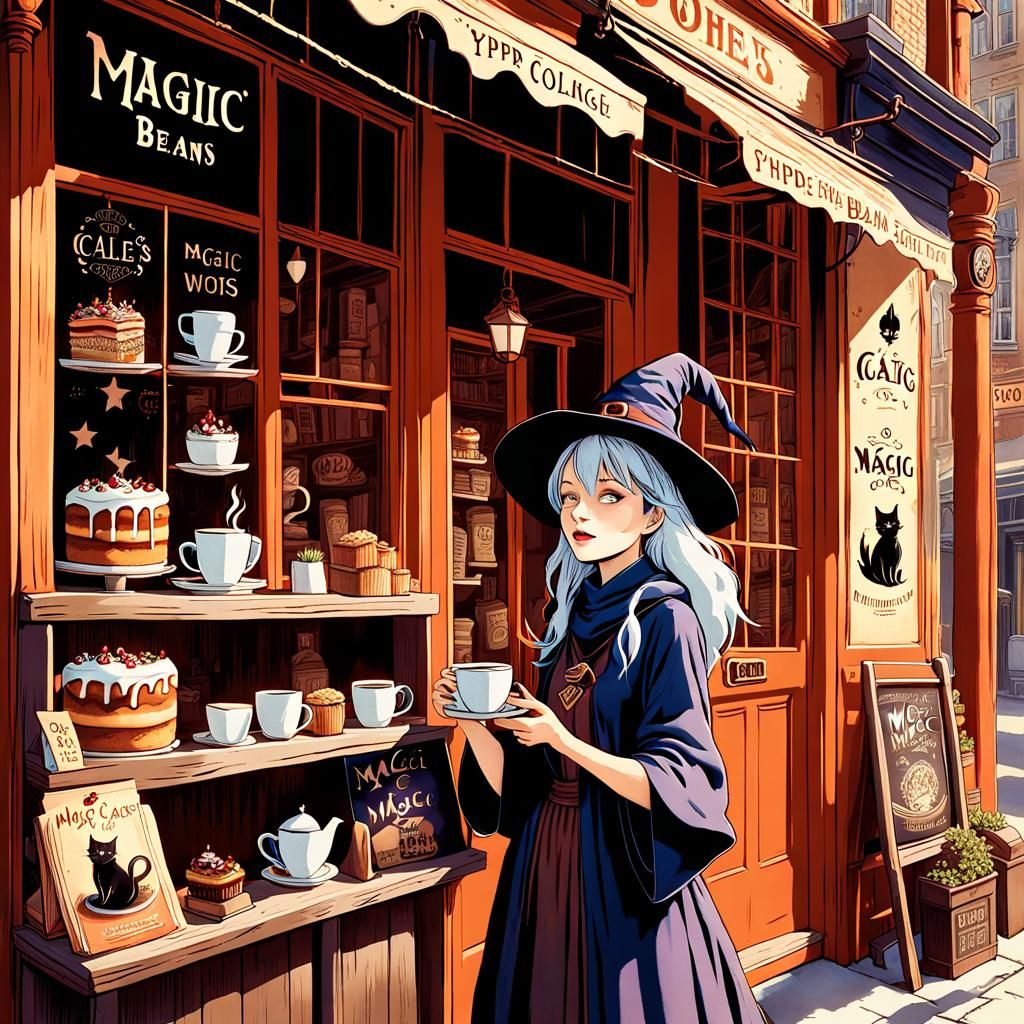 Welcome to Magic Beans cafe - AI Generated Artwork - NightCafe Creator
