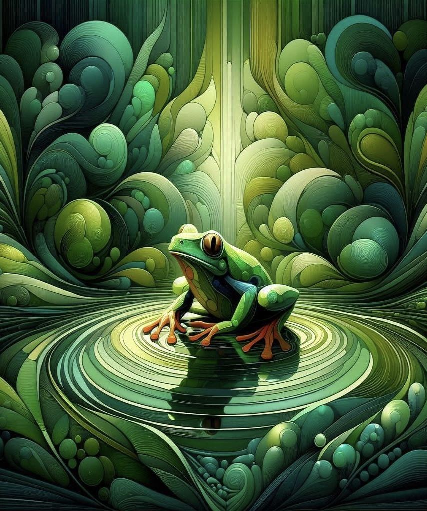 Abstract Frog - AI Generated Artwork - NightCafe Creator