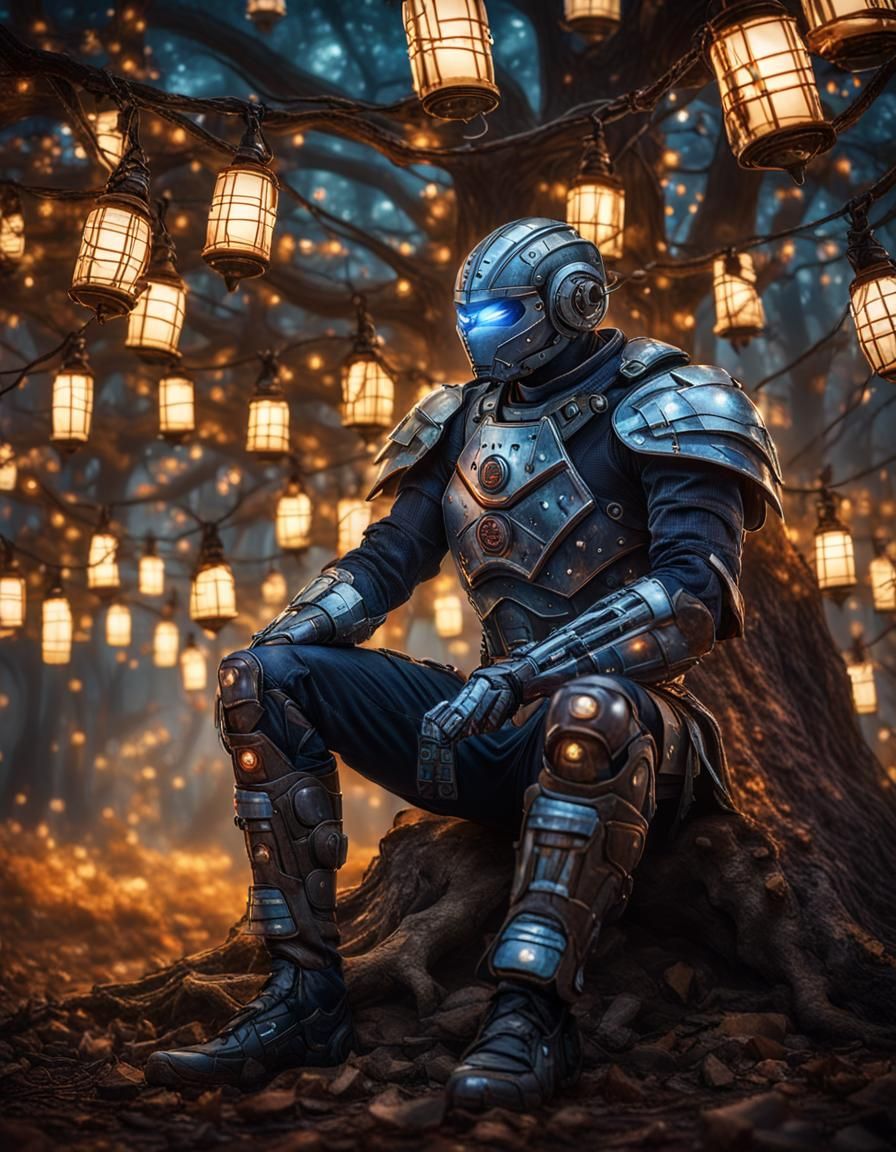 cyborg male android warrior - AI Generated Artwork - NightCafe Creator