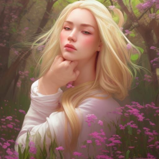 Pink Flowers - AI Generated Artwork - NightCafe Creator