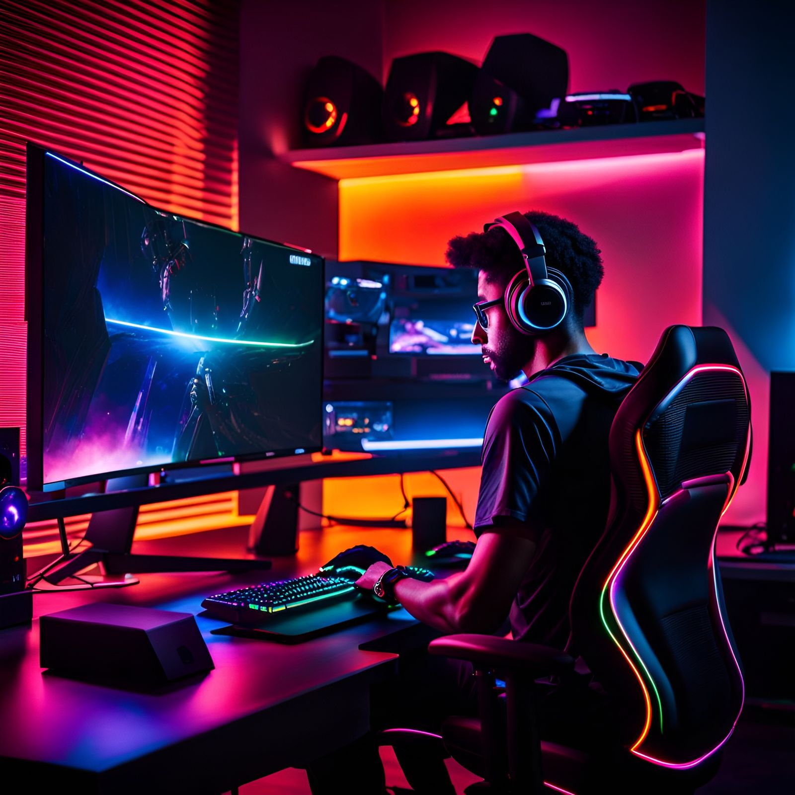 Gaming rig - AI Generated Artwork - NightCafe Creator