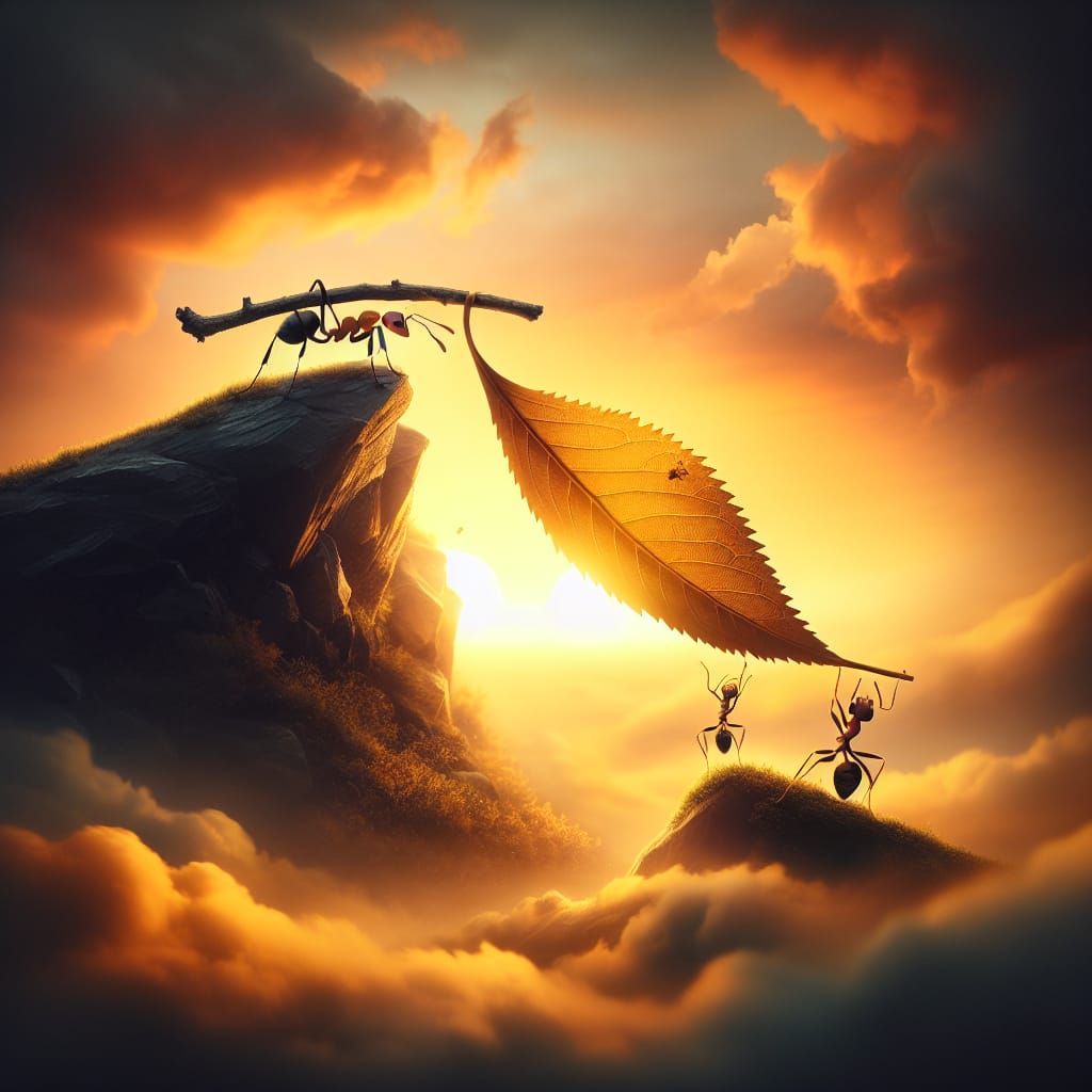 Vie de fourmis - Surreal Ants in Harmony with Golden Nature